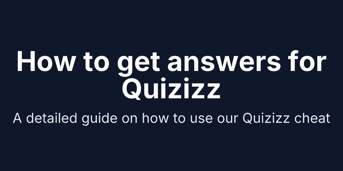 How to get answers for Quizizz - Quizit.online
